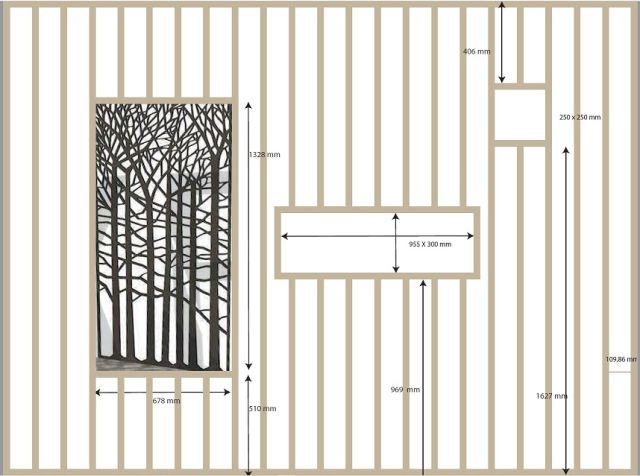 Claustra bois en chêne ajouré en 15 lames Modèle BANQUETTE Cloison ...